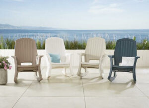 Modern Resin Outdoor Rocking Chair