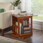 Rotating End Table With Storage