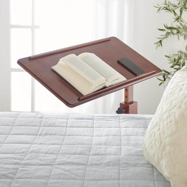 C-Shaped, Adjustable Height Side Table