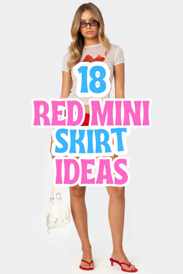 18 Red Mini Skirt Outfit Ideas