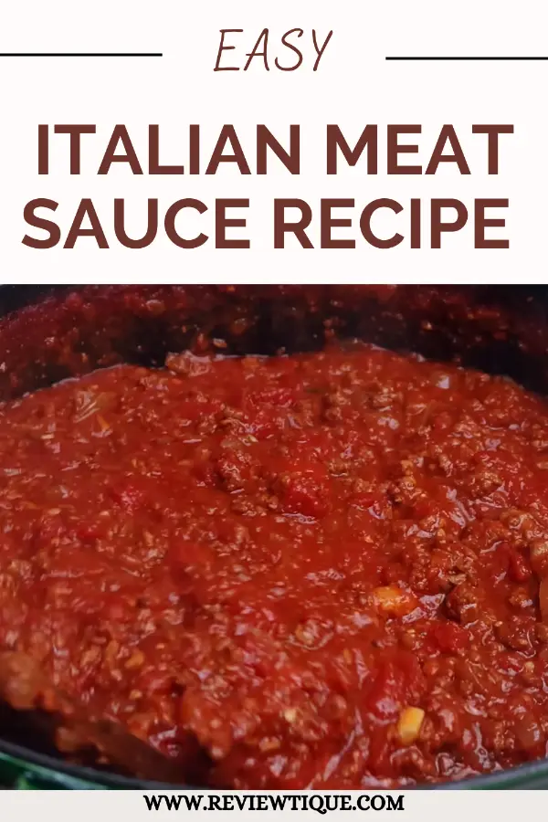 Easy Italian Meat Sauce Recipe