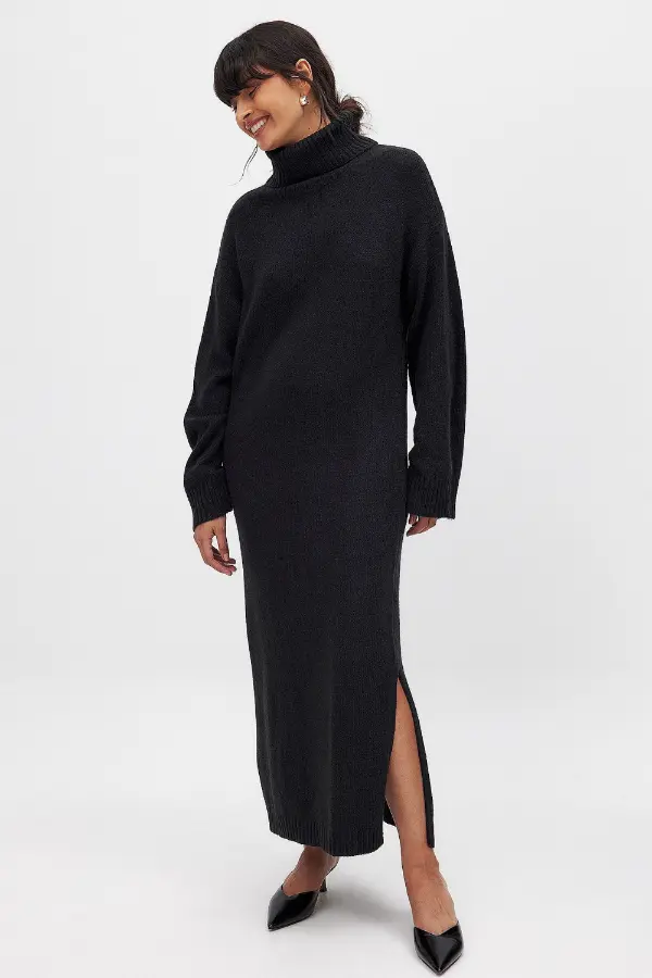 10 Black Knit Dress Outfit Ideas That Look Good Every Time