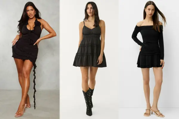 9 Black Ruffle Mini Dress Ideas That Feel Effortless but Look Elevated