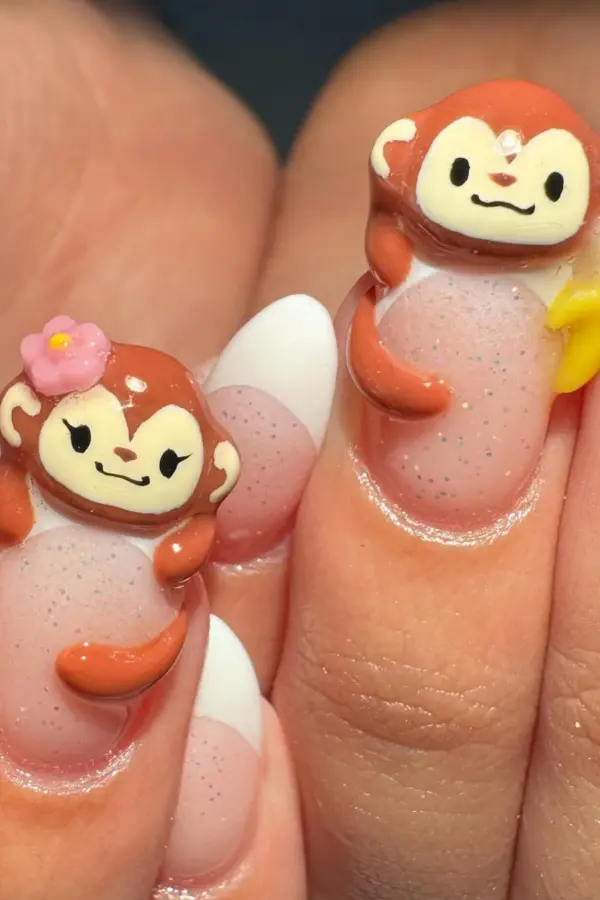 Monkey Nails Design Ideas That Go Full Jungle Mode