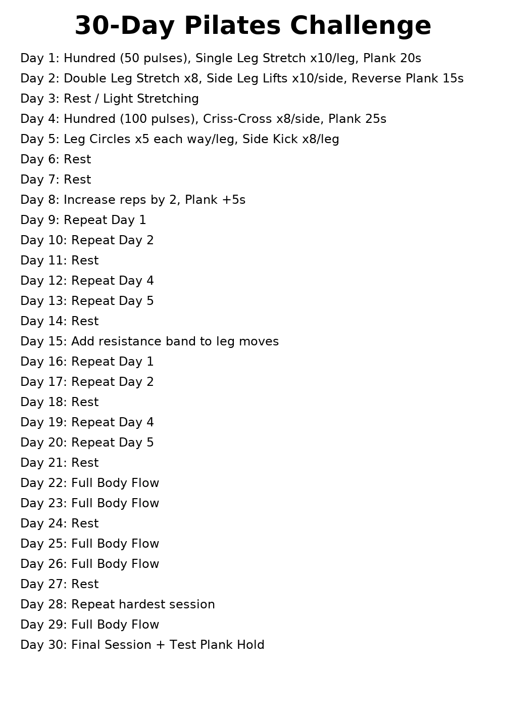 Pilates Workout Plan for Strength, Flexibility, and Core Power