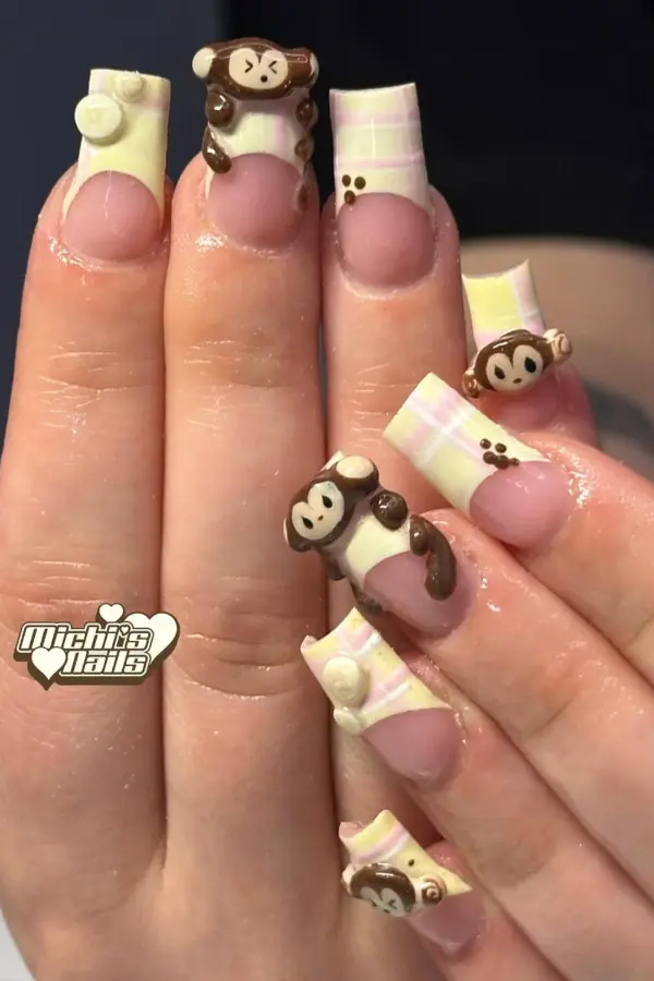Monkey Nails Design Ideas That Go Full Jungle Mode