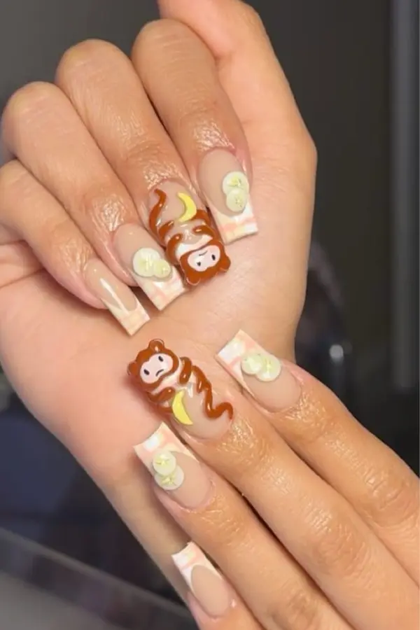 Monkey Nails Design Ideas That Go Full Jungle Mode